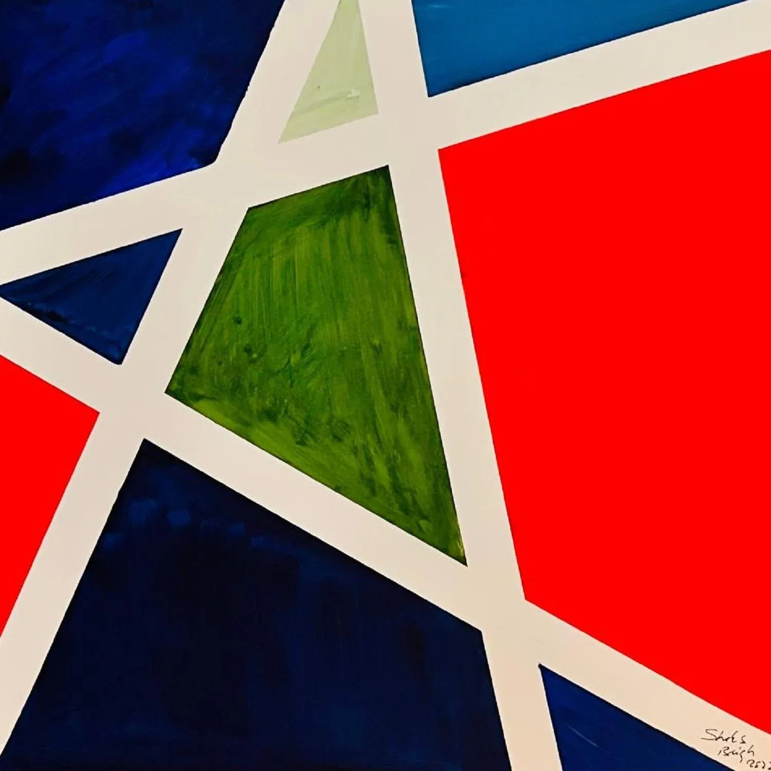 "Kites Abstract 10" Contemporary Geometric Abstract Painting by Shabs ...