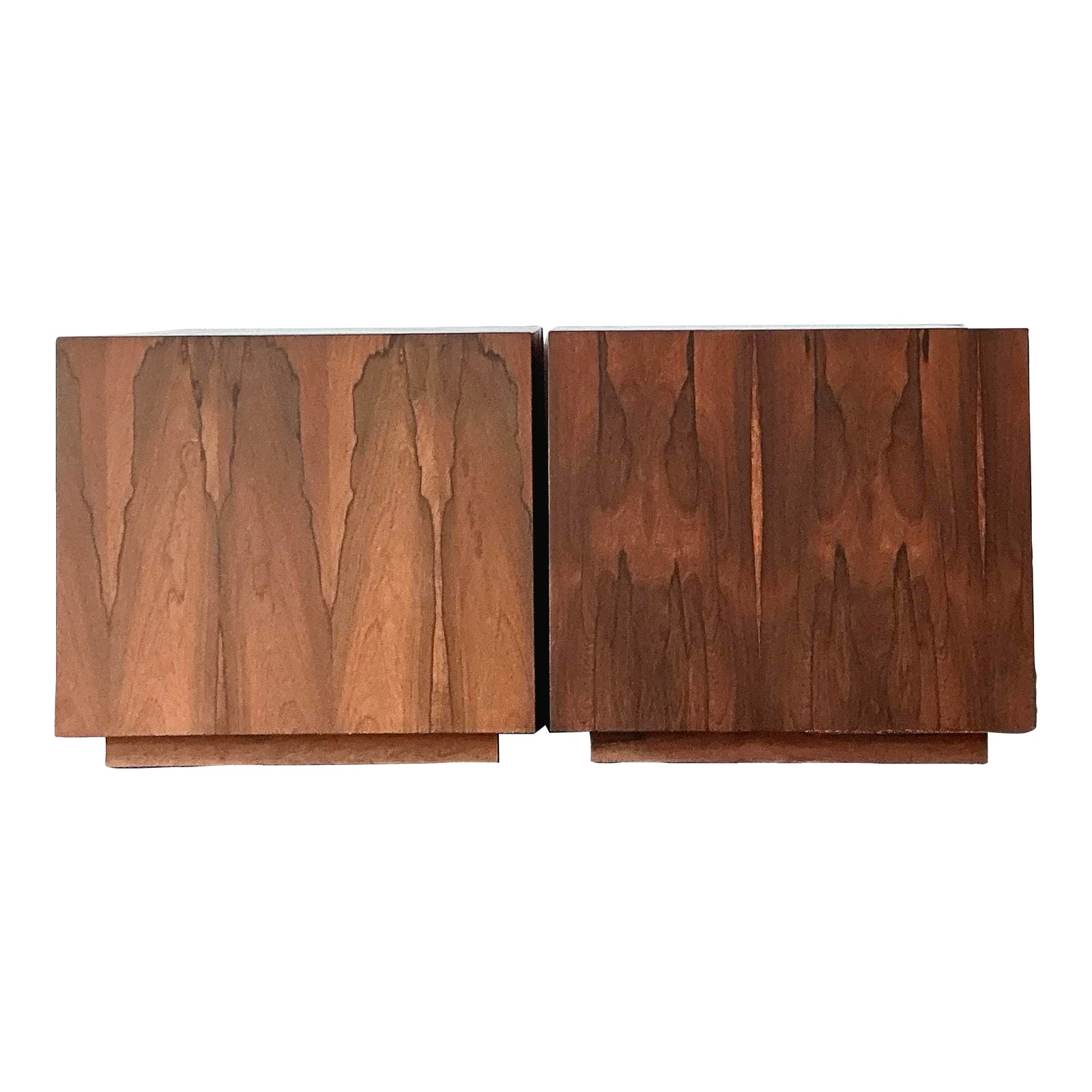 Vintage MCM Cube Side Tables - Set of 2 | Chairish