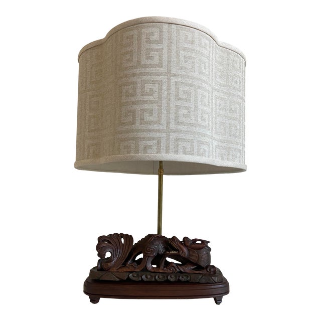 Chinese Dragon Lamp & Shade | Chairish