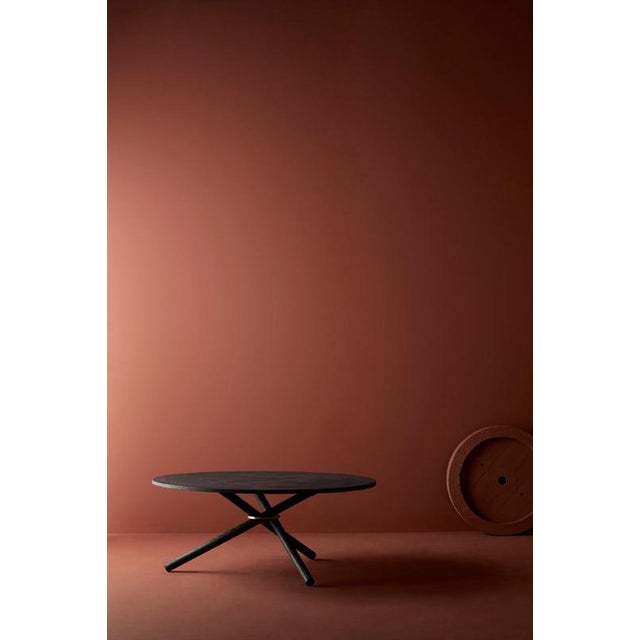 Berta Coffee Table with Dark Concrete Top and Dark Oak Legs by Eberhart ...