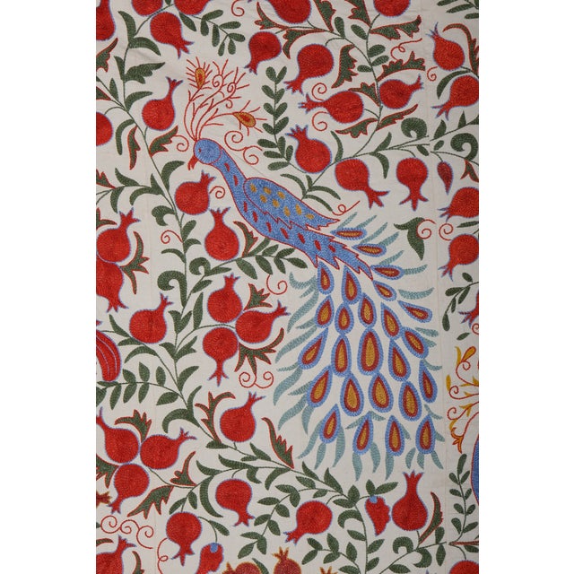 Folk Art Pictorial Suzani From Uzbekistan | Chairish