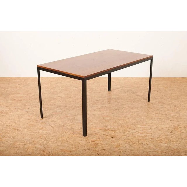 Swiss Victorian Table in Steel and Mahogany, 1959 | Chairish
