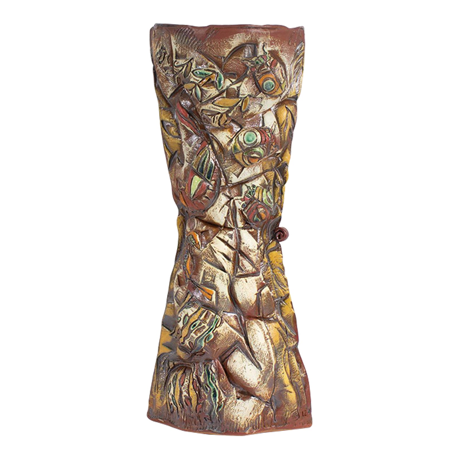 2012 Signed Studio Pottery Vase by Barry Unitas Barnes | Chairish