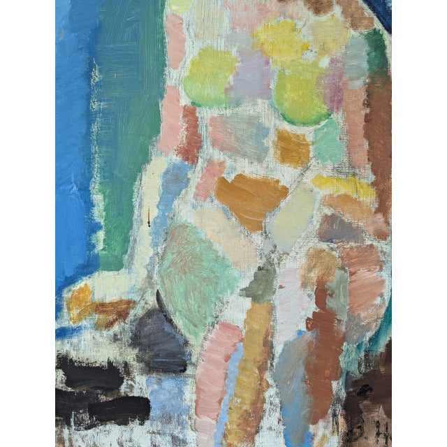 1964 Mid Century Modern Nude In Colour Vintage Abstract Nude