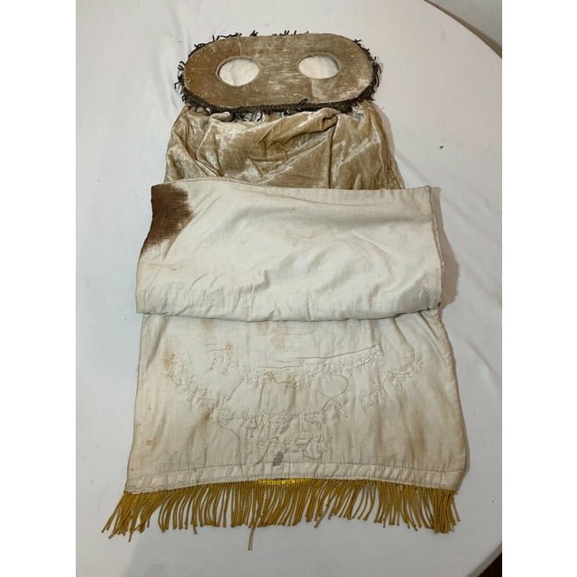 Rare Antique Hand Embroidered Judaica Jewish Memorial Torah Mantel ...