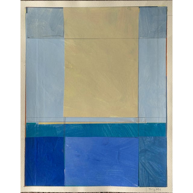 Lake Series Painted Collage on Paper | Chairish