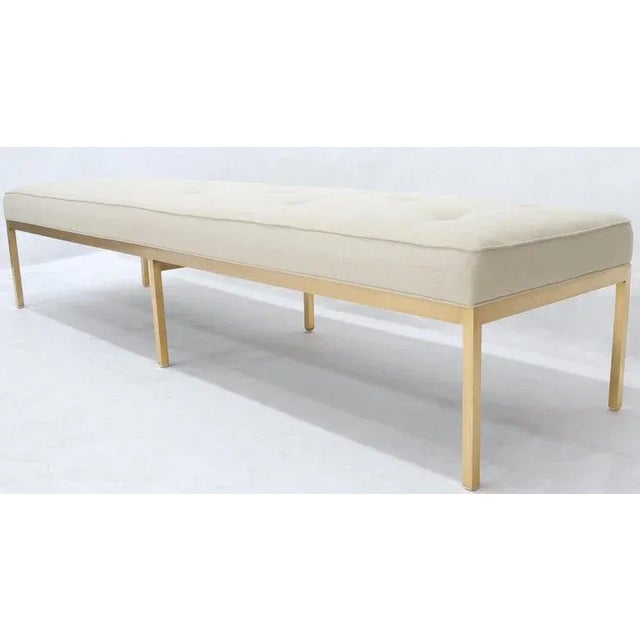 Extra Long Solid Brass Base Frame Spring Loaded New Upholstery Bench ...