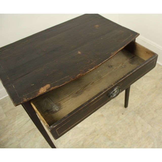 Early 19th Century Regency Painted Side Table with Bowed Top | Chairish