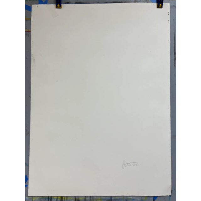 "Checkmate" Red, Black and Blue Abstract Painting on Paper | Chairish