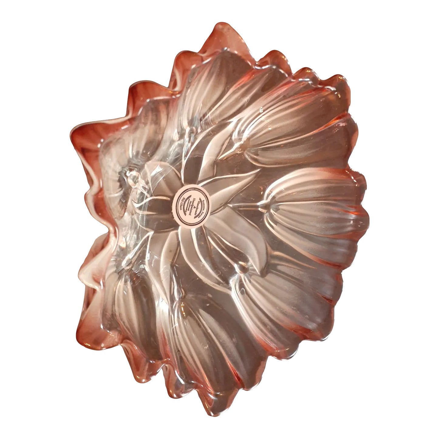 1980s Handmade Stil Glass Romania Decorative Tulip Bowl | Chairish