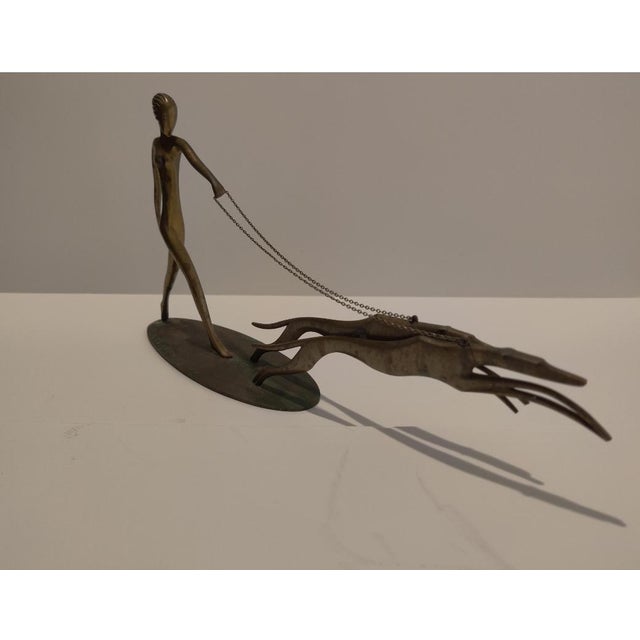 "Diana With Dogs" Art Deco Figurative Bronze Sculpture by Karl ...