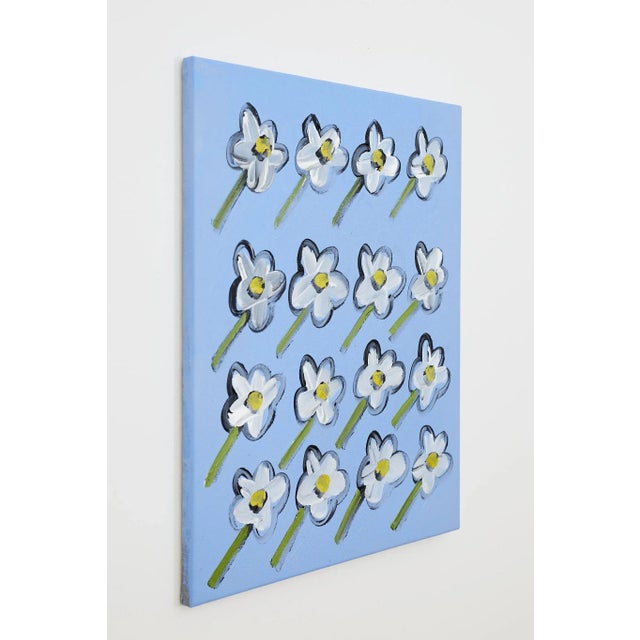 Original Modern Painting of Floral Daisy Pattern | Chairish