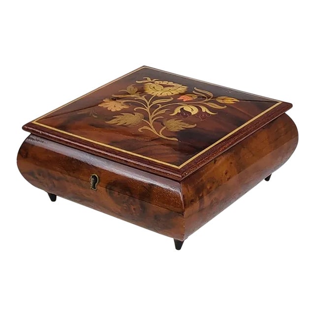 Vintage Sorrento Italian Marquetry Inlay Music Box - Torna a Surriento ...