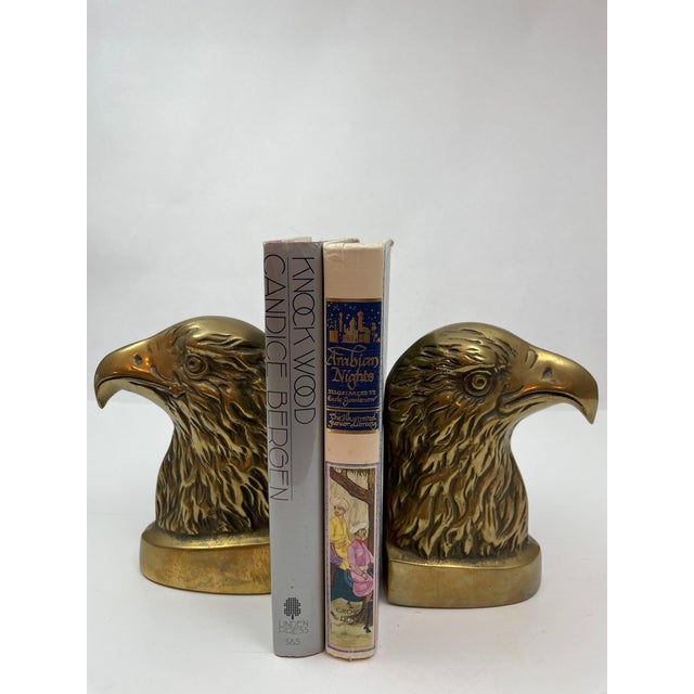 Vintage American Bald Eagle Brass Bookends a Pair | Chairish