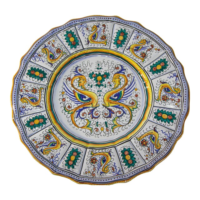 Vintage Majolica Deruta Raffaellesco Decorative Ceramic Wall Plate 14 ...