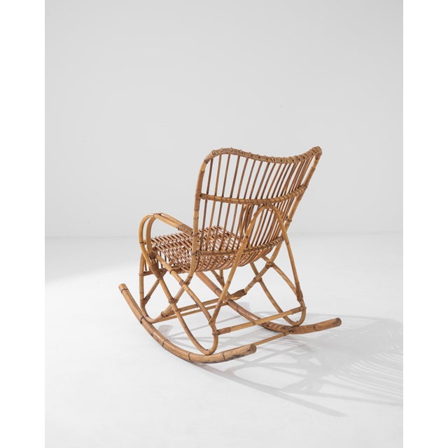 1960s French Rattan Rocking Chair | Chairish