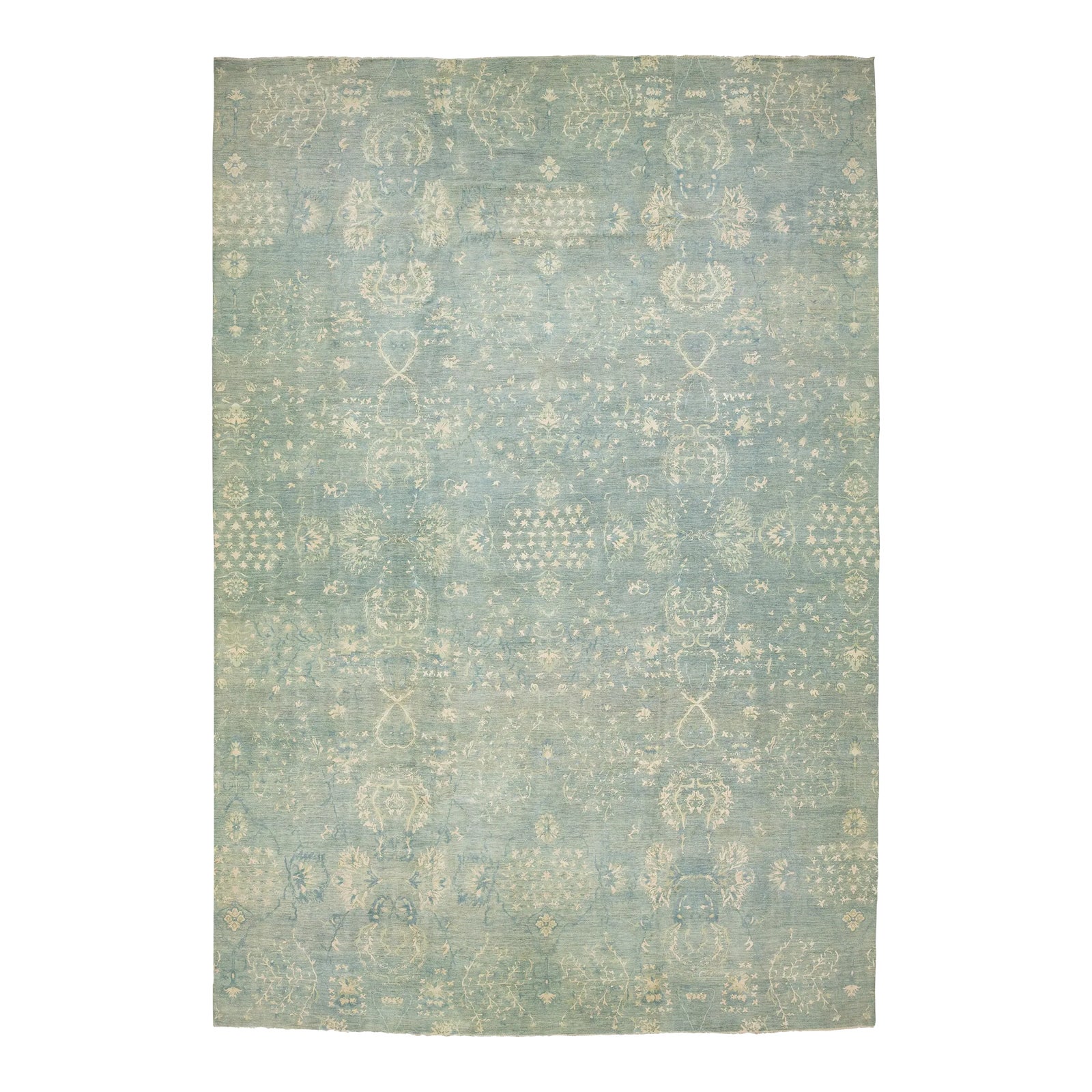 Modern Khotan Style Handmade Oversized Wool & Silk Rug With Allover ...