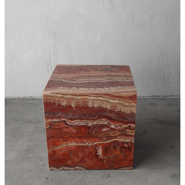 Set of 3 Custom Onyx Cube Tables - Varied Colors | Chairish