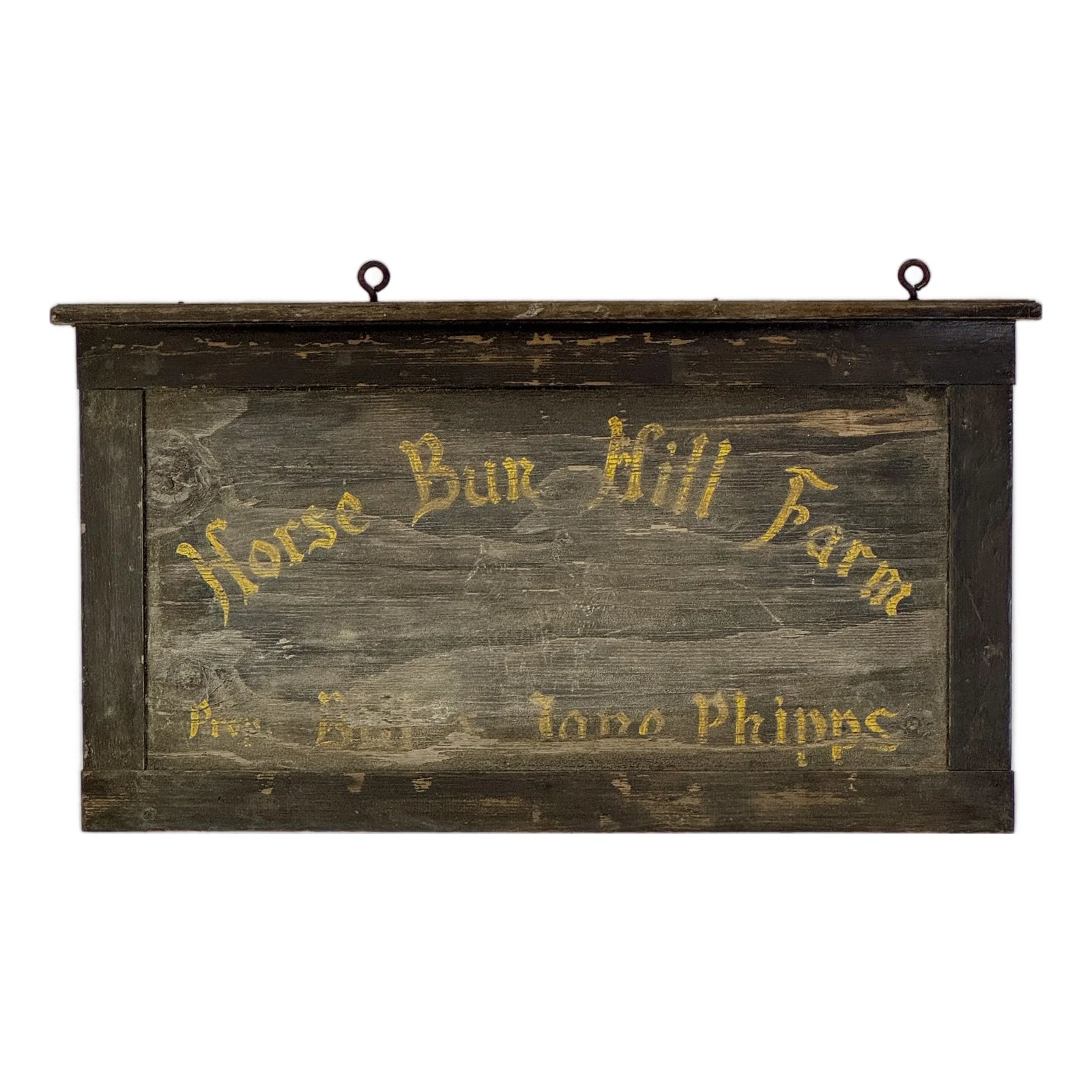 Charming Vintage Large Wooden Trade Sign for Horse Farm | Chairish