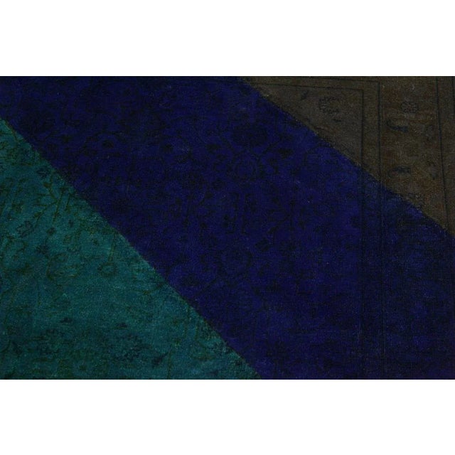 Boho Chic Overdyed Color Reform Blue/Green Area Rug - 4'1 X 6'0 | Chairish