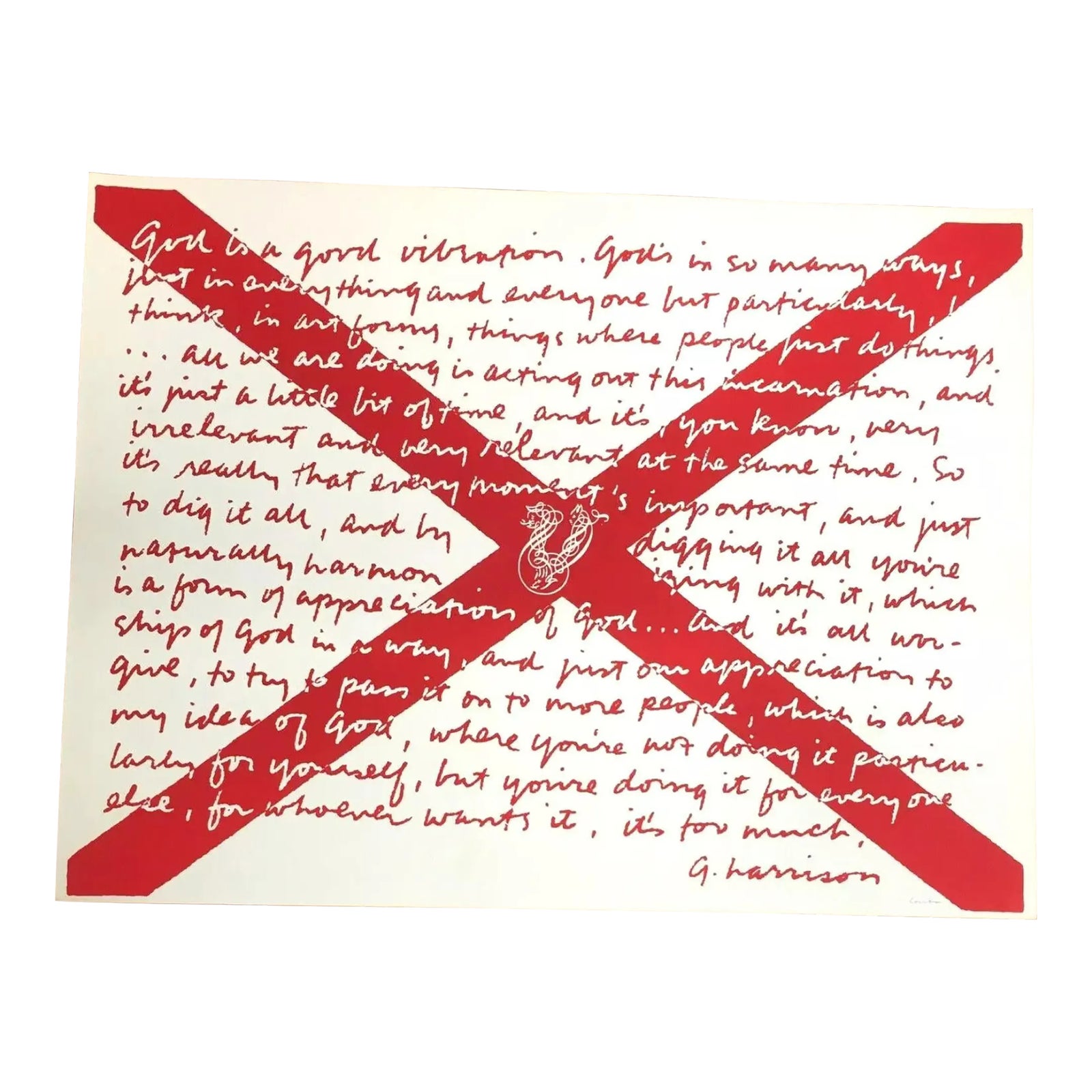 Sister Corita Kent 1968 Serigraph, Signed in Pencil: "v is for ...