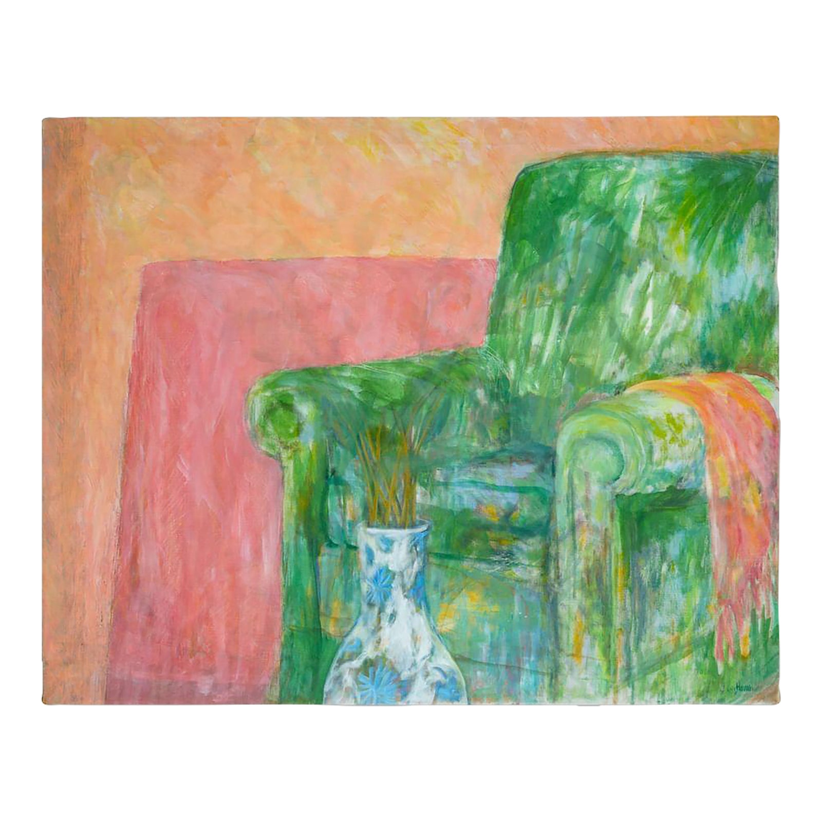 Green Chair by Jean Hannon | Chairish
