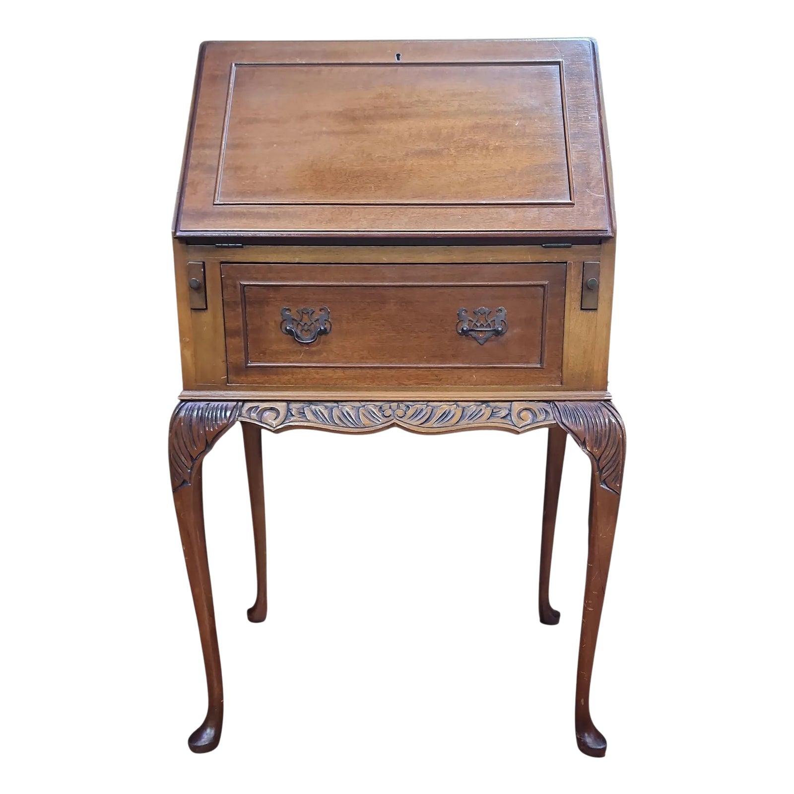 1930s Edwardian Mahogany English Ladies Writing Bureau | Chairish