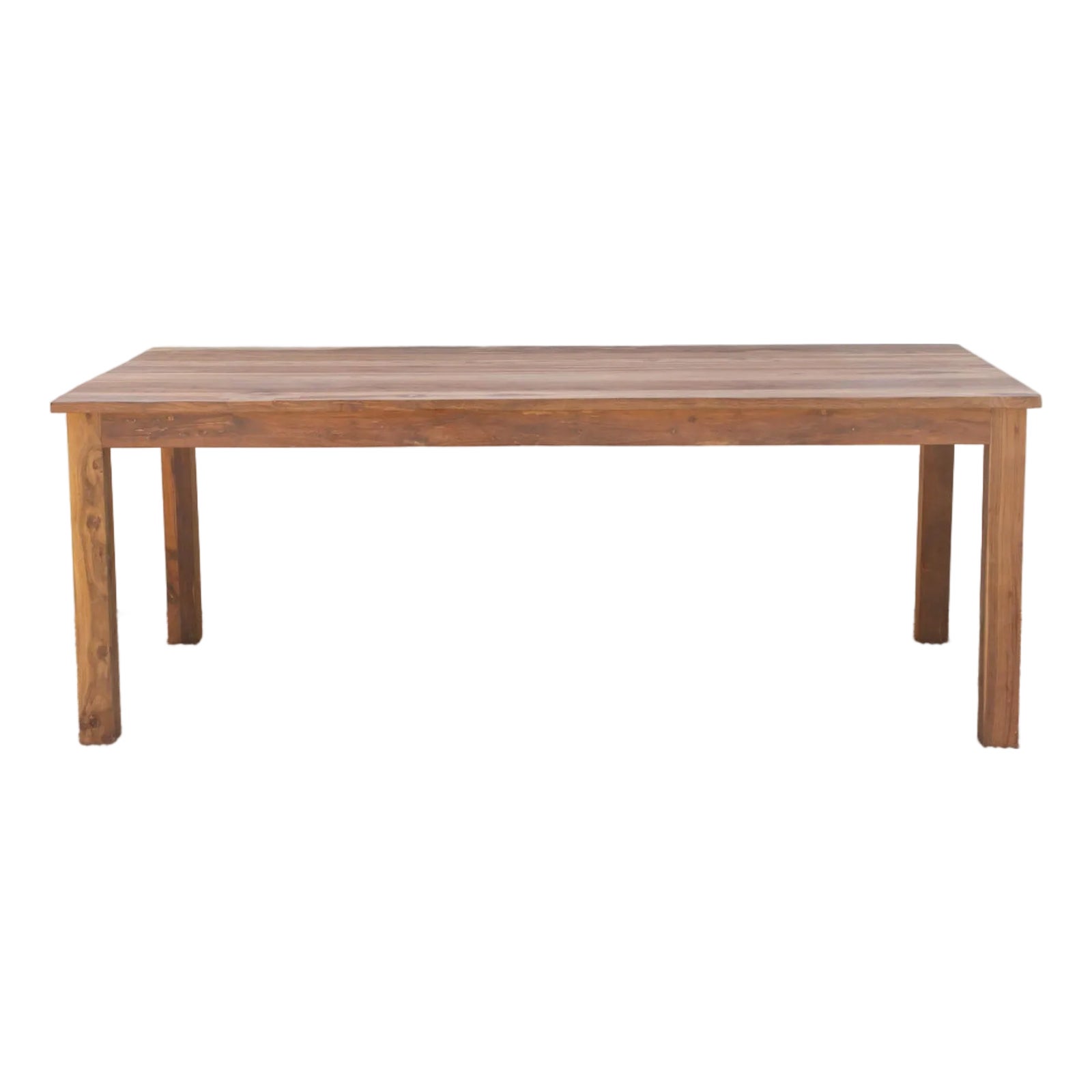 The Architect's 96-Inch Reclaimed Teak Parson Table | Chairish