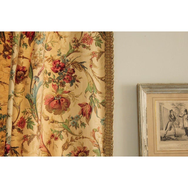 Curtain Antique French Floral Rococo Design W/ Tieback Chateau Tall ...