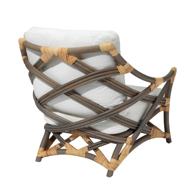 Dune Rattan Lounge Chair | Chairish