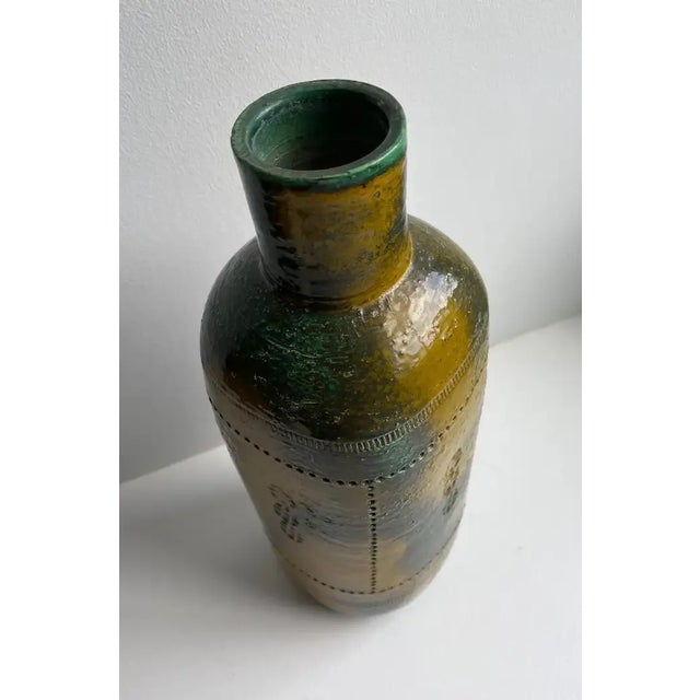 Mid 20th Century Large Italian Raymor Bitossi Ceramic Vase | Chairish
