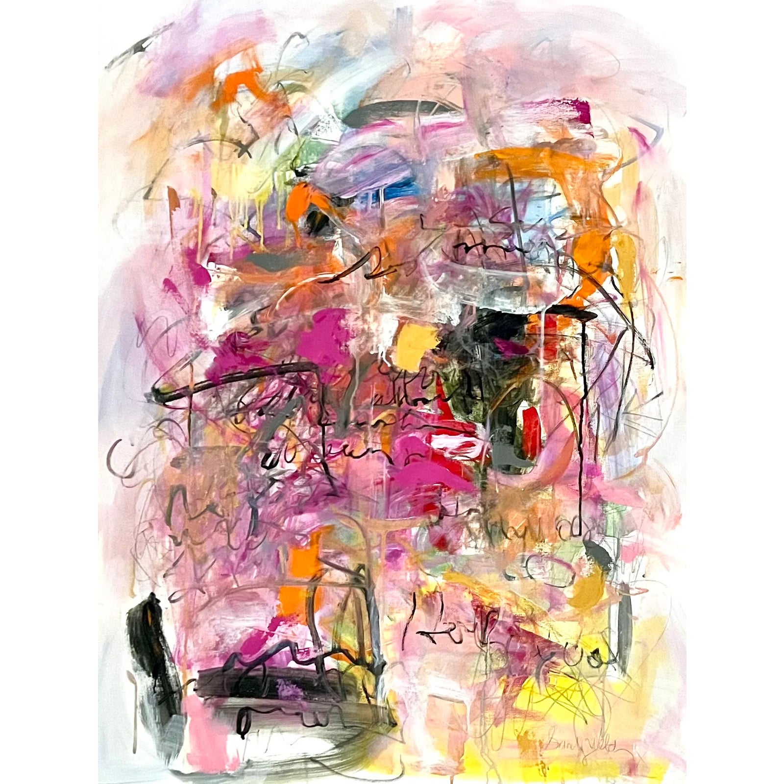 "Tina" Contemporary Original Abstract Expressionist Painting by Sandy ...