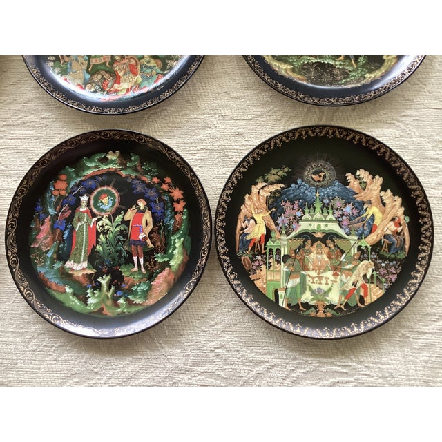 Vintage Tianex Decorative Plates Depicting Russian Fairy Tales-Set of ...