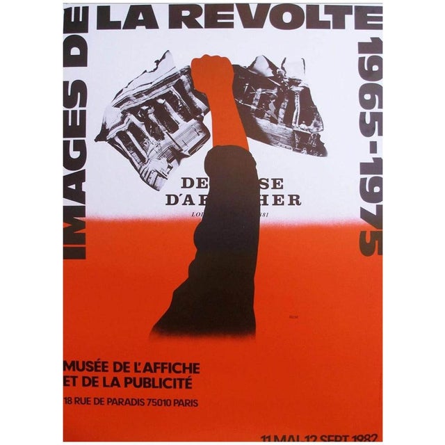 Images of the Revolt Poster by Razzia, 1982 | Chairish