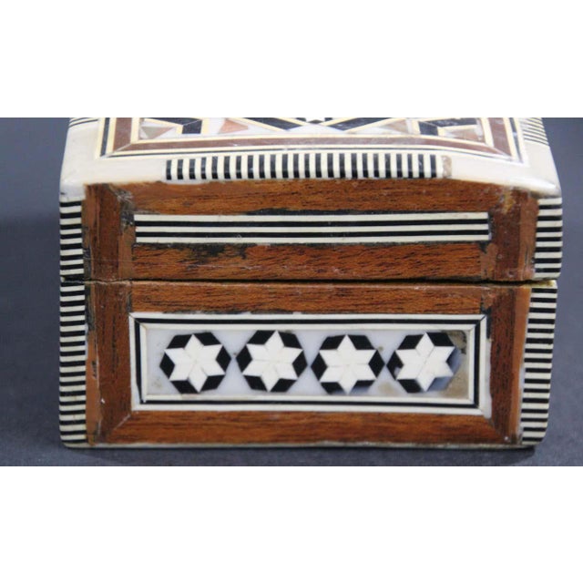Moorish Middle Eastern Handcrafted Mosaic Decorative Box | Chairish