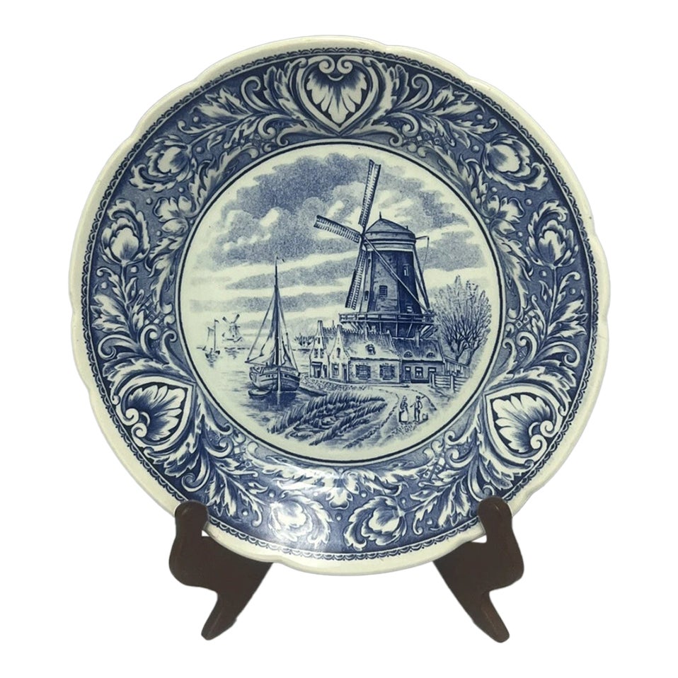 Vintage Delft Blue Plate 10” Made for Royal Sphinx by Boch Belgium ...