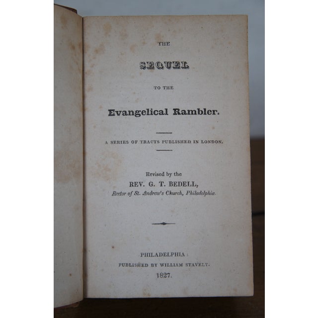 5 Volume Book Set Antique Evangelical Rambler 1826 & Sequel 1827 Bedell ...
