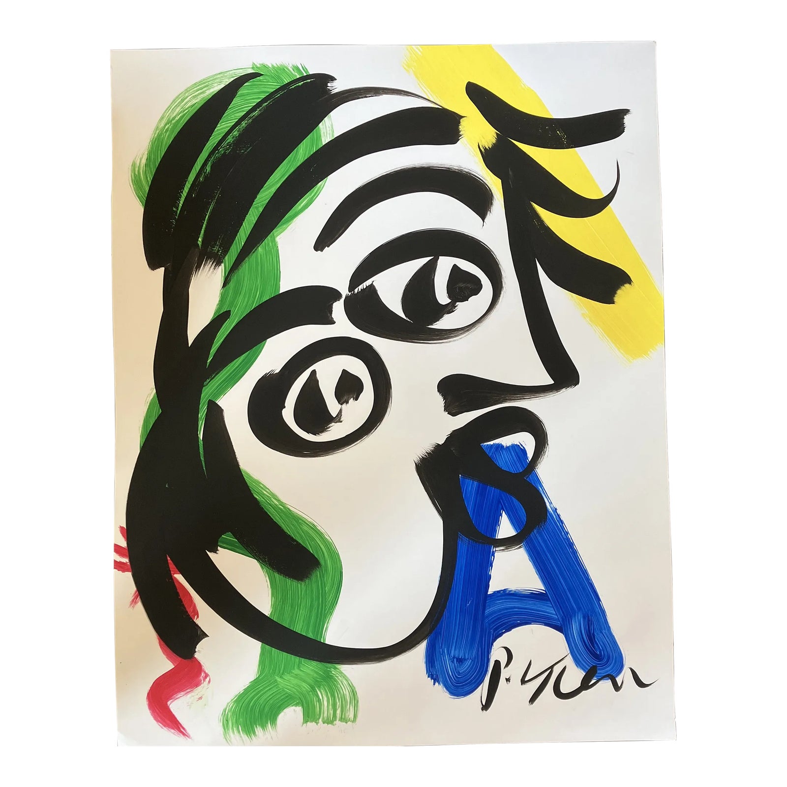 Contemporary Original Peter Robert Keil Abstract Portrait Painting ...