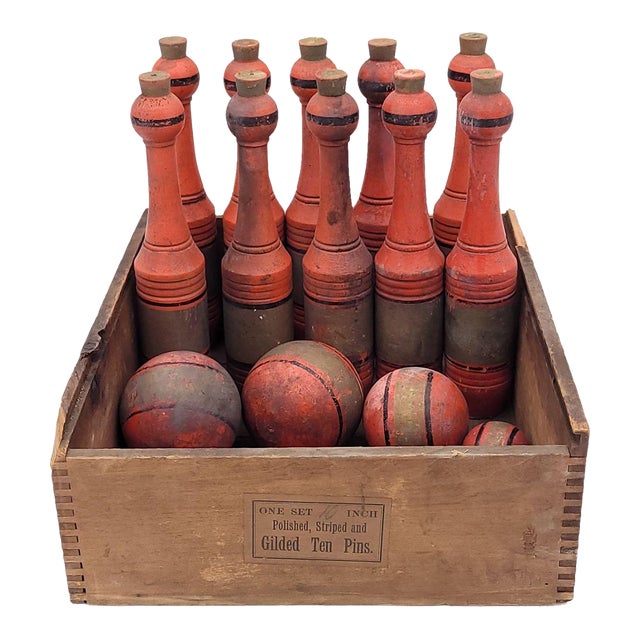 Set of Tenpins, u.s.a. Circa 1930 | Chairish