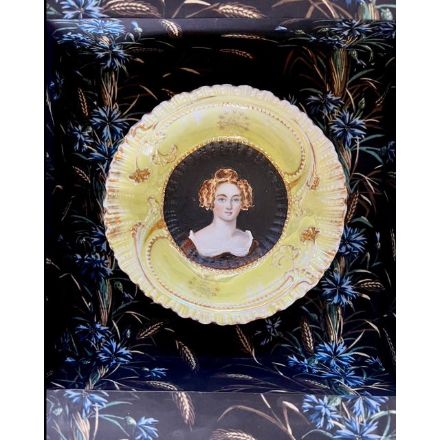 Blanche & Mehitabel - Pair of Portrait Plates by Susannah Carson | Chairish