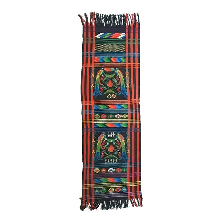 Vintage Guatemalan Textile Runner Quetzal Vintage Hand Woven | Chairish