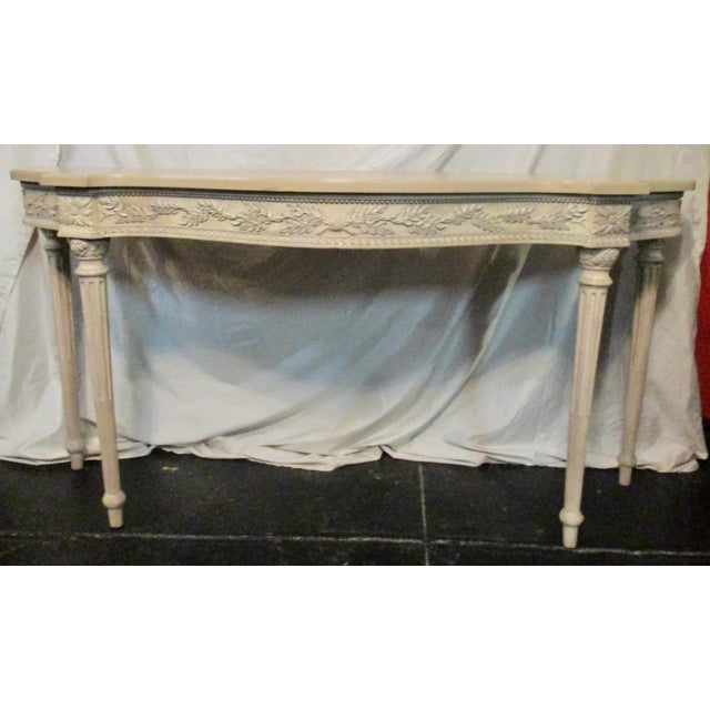Bleached Louie XVI Style Bombay Console Table Circa 60s | Chairish