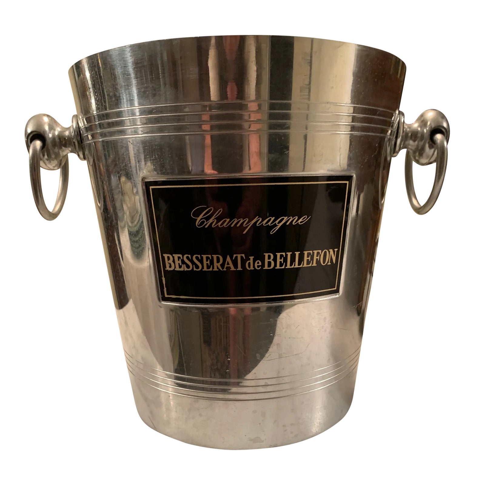 Vintage French Champagne Bucket With Ring Handles | Chairish