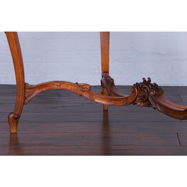 Antique French Louis XV Baroque Style Walnut Writing Desk or Side Table ...