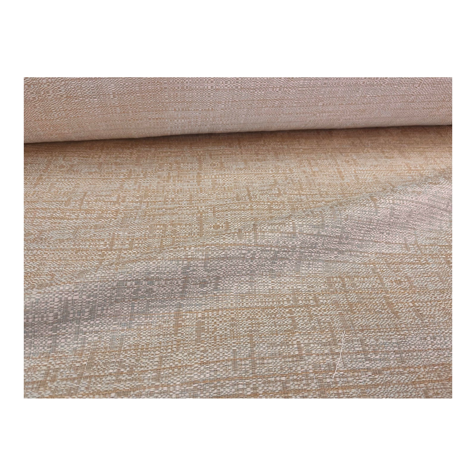 Wheat Beige MCM Mid Century Modern Woven Nubby Tweed Upholstery Fabric ...