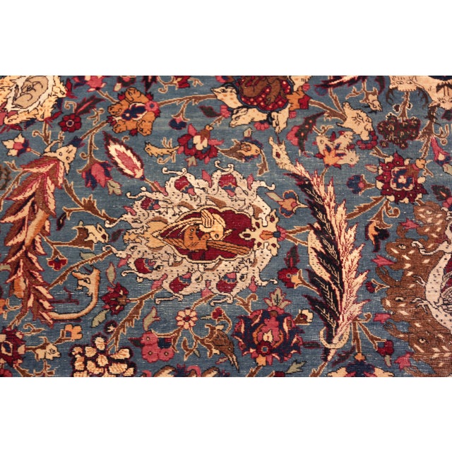 Nazmiyal Collection Antique Persian Tehran Silk and Wool Rug | Chairish