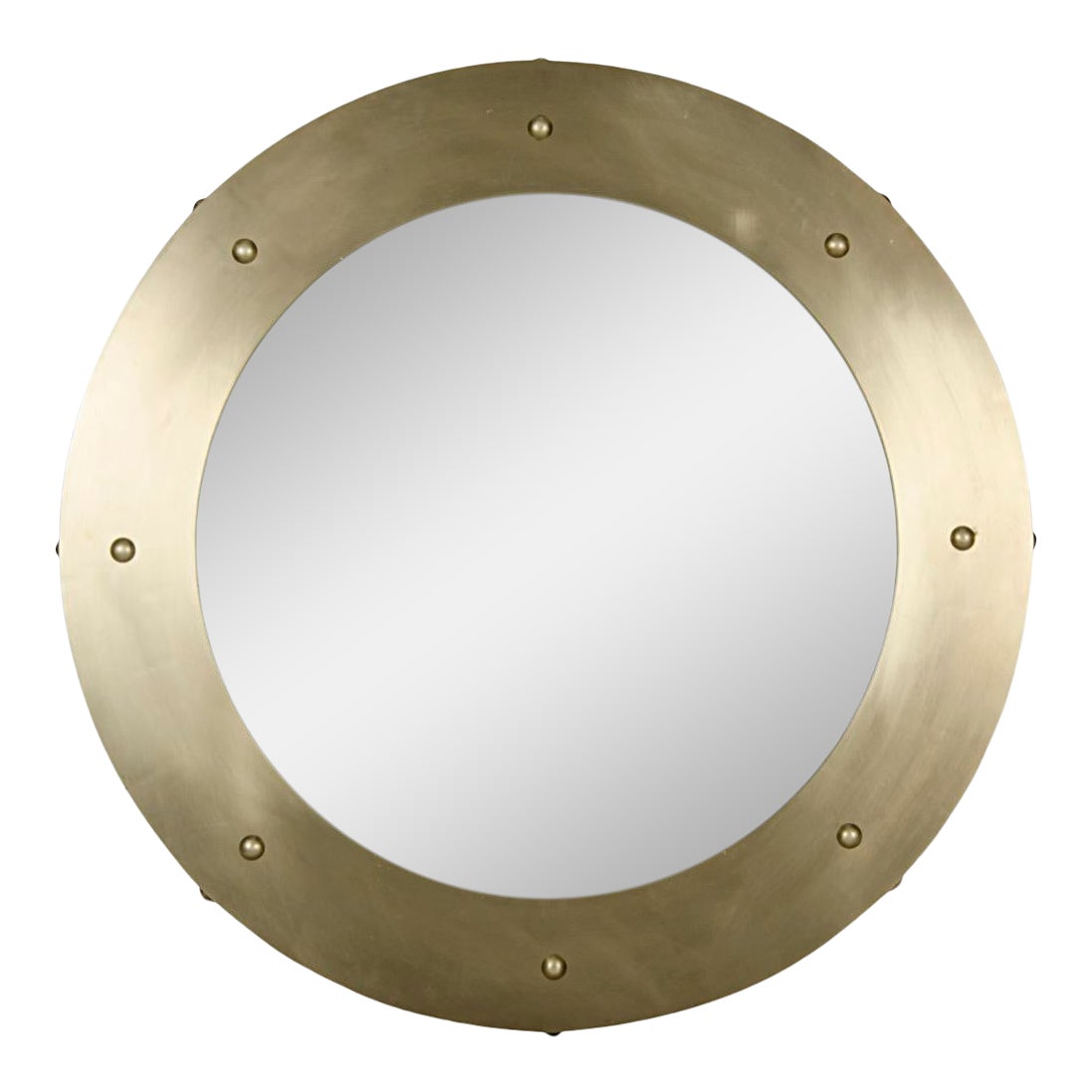 Clay Mirror, Small, Antique Brass | Chairish