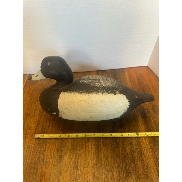 Vintage American Hand Carved & Hand Painted Wood Duck Decoy From Maine ...
