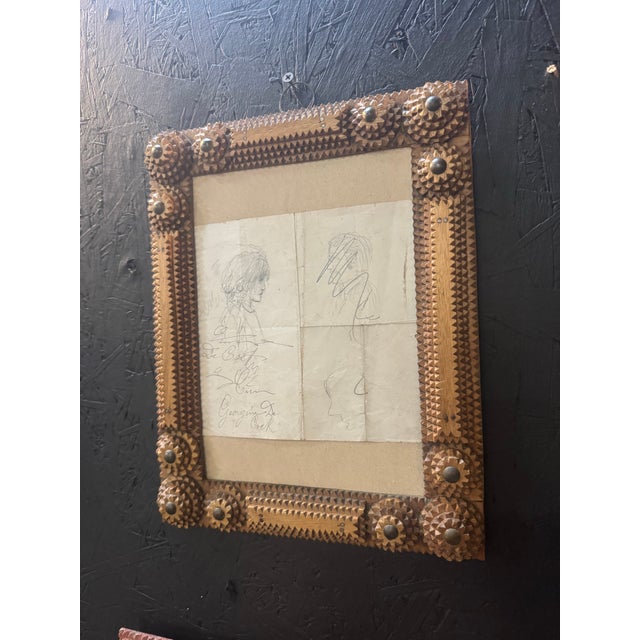Antique Tramp Art Picture Frame | Chairish