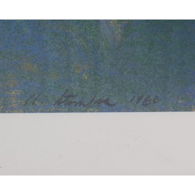 1960 Abstract Chalk Pastel Drawing by Walter Stomps | Chairish